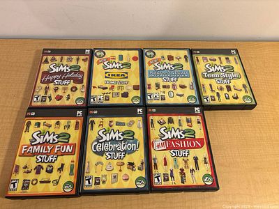 The Sims 2 Stuff Expansion Packs, 7 PC Discs | Maxsold