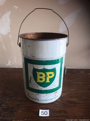 Vintage BP 5-gallon metal bucket | Maxsold