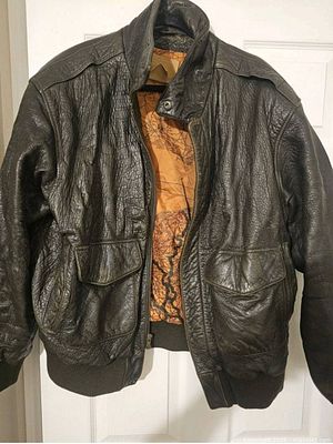 Arizona vintage leather bomber jacket, size medium | Maxsold