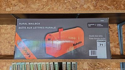 Kubota 12003 Orange Double Door Rural Mailbox | Maxsold