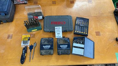 Mibro tap & die set, two Mastercraft drill bit sets, precision ...