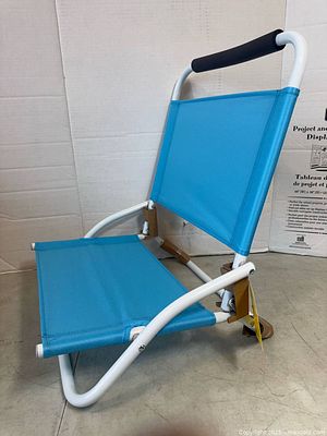 Sun Squad low-profile folding beach chair, blue | Maxsold