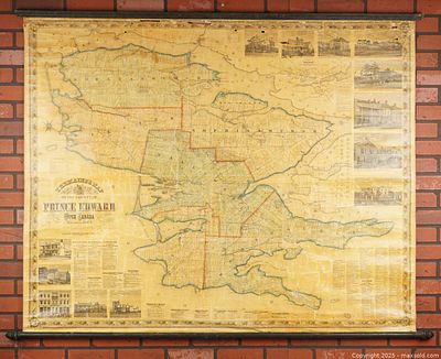 1863 Tremaine’s Wall Map Prince Edward County | Maxsold