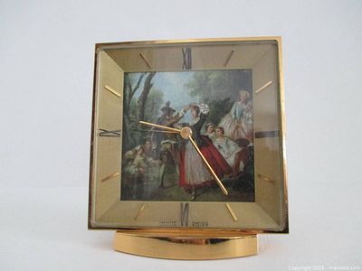 Swiss Arthur Imhof 15-jewel desk alarm clock | Maxsold