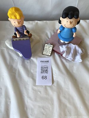 Memory Lane Peanuts Christmas Lucy & Schroeder Figures With Accessories ...