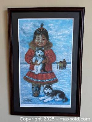 Nori Peter artist proof print Pallag & Her Puppies | Maxsold