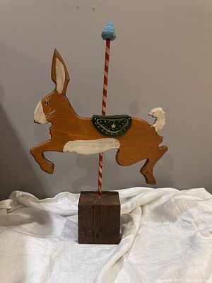 Nancy Thomas Signed Folk Art Rabbit | Maxsold