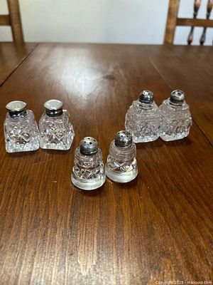 Cut Glass Mini Salt & Pepper Shaker Sets | Maxsold