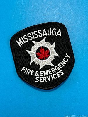 Mississauga Fire & Emergency Services embroidered uniform patch | Maxsold