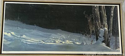 Robert Bateman signed limited edition print “Whitetail in Winter” | Maxsold