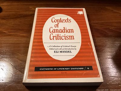 Contexts of Canadian Criticism Book | Maxsold