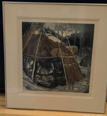 Winter Fire signed numbered print by Michael Robinson | Maxsold