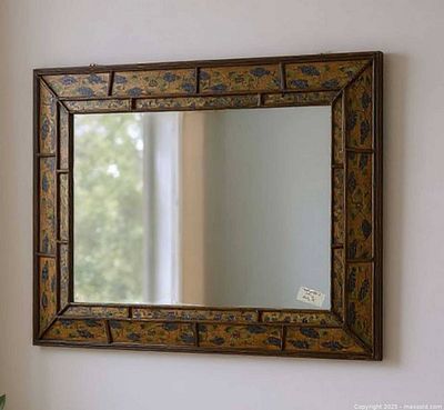 Robert M. Weiss reverse painted glass mirror | Maxsold