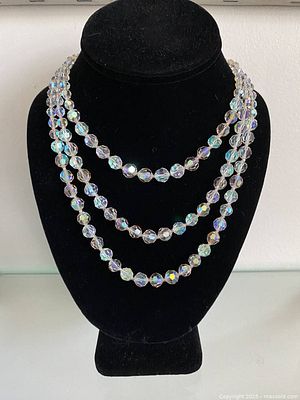 3 Strand Crystal Necklace | Maxsold
