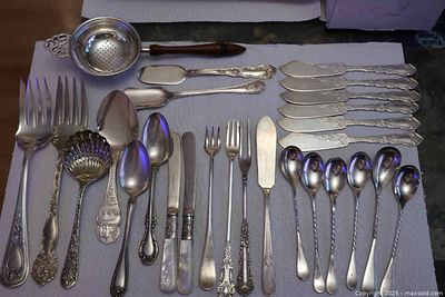 Silver plate flatware & serving pieces, 27 | Maxsold