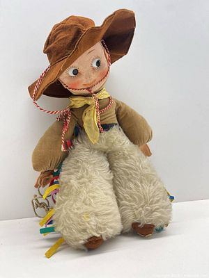 Merrythought cowboy cloth doll, c. 1940s, 14" | Maxsold