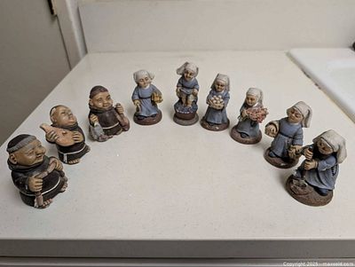 Vintage ceramic friar and nun figurines | Maxsold