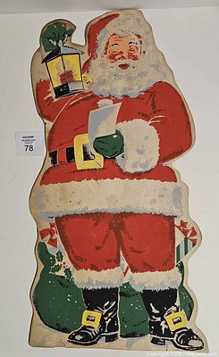 Vintage die-cut Santa Claus stand-up decoration | Maxsold