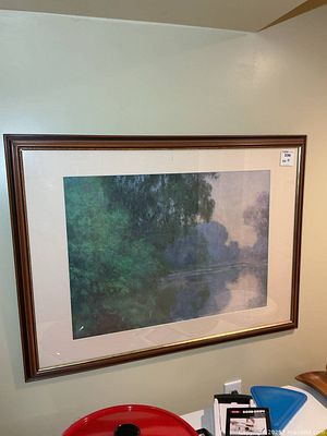 Framed signed Claude Monet print 27x19 in | Maxsold