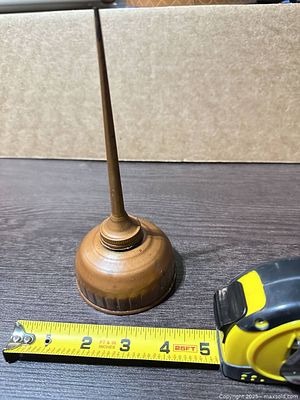 Vintage Brown Metal Hand Oil Can | Maxsold
