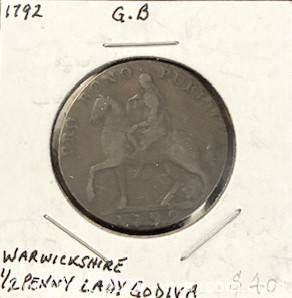 1792 Coventry Halfpenny Token Lady Godiva | Maxsold