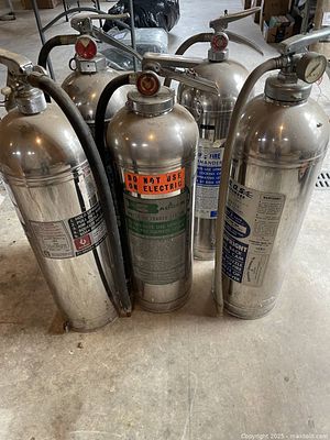 5 stainless steel pressurized water fire extinguishers | Maxsold
