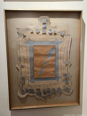 Framed original paper collage, signed | Maxsold
