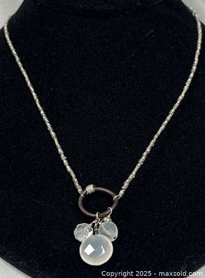 Peyote Bird 925 moonstone bead necklace | Maxsold