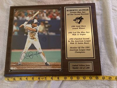 Roberto Alomar Signed Limited Edition Plaque | Maxsold