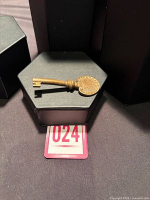 3" ornate brass skeleton key | Maxsold