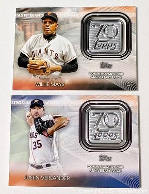 2021 Topps 70th Anniversary metal patch baseball cards | Maxsold