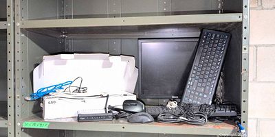 Dell monitor, D-Link DIR-601 router, keyboards, mice and cables | Maxsold