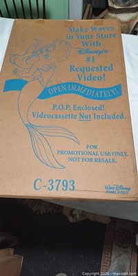 1990s The Little Mermaid P.O.P. display kit shipping box | Maxsold