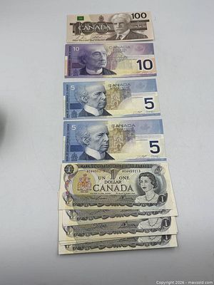 Canadian Bank of Canada Banknotes $1–$100 | Maxsold