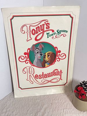 Vintage Walt Disney World Tony’s Town Square Restaurant dinner menu ...