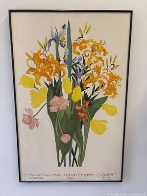 Marci Lipman Graphics 1979 framed gallery poster | Maxsold