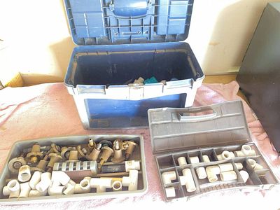 Sprinkler Parts And Keter Mastercart Toolbox | Maxsold