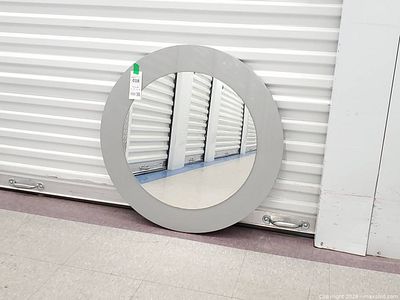 Round Grey Framed Wall Mirror | Maxsold