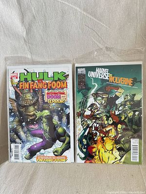 Hulk vs Fin Fang Foom & Marvel Universe vs Wolverine #2 Comics | Maxsold