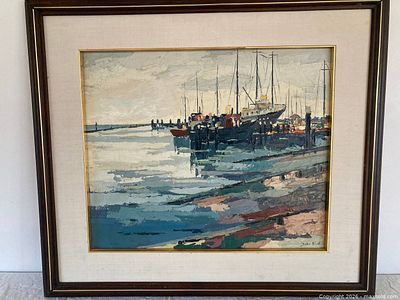 John Bird signed oil painting, framed | Maxsold