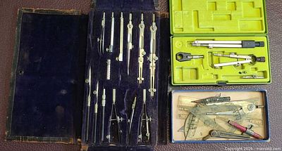 3 Vintage Math Drafting Instrument Sets | Maxsold