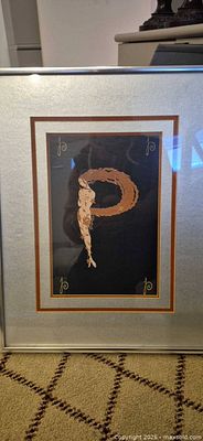 Erté Alphabet Series Letter P framed print | Maxsold