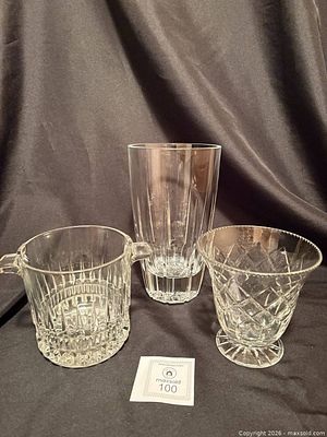 Lead Crystal Vases & Luminarc Ice Bucket | Maxsold