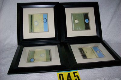 4 Made on Earth 10" framed modern art prints | Maxsold