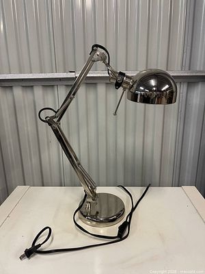 IKEA Chrome Adjustable Arm Desk Lamp | Maxsold
