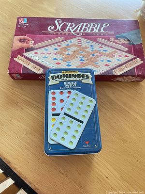 Double Twelve Dominoes Set and Scrabble | Maxsold
