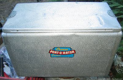 Vintage 1950's Cronco Port-O-Rator Aluminum Cooler | Maxsold