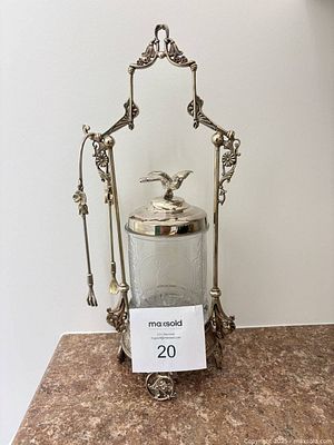 Meriden B. Co silverplate Victorian pickle castor set | Maxsold
