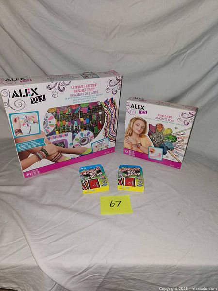 Alex DIY bracelet kits and Monopoly card games | Maxsold
