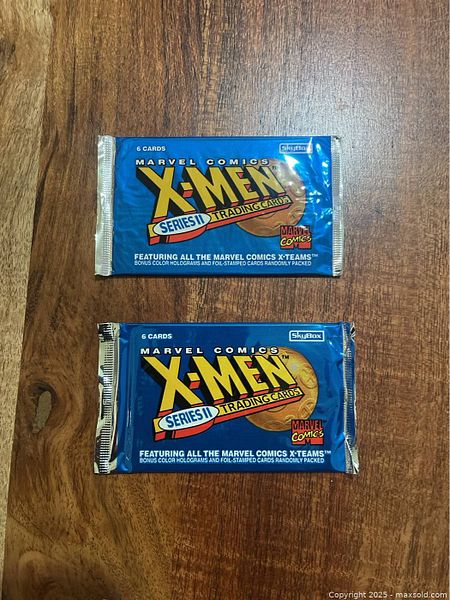 Two sealed X-Men Series II trading card packs | Maxsold